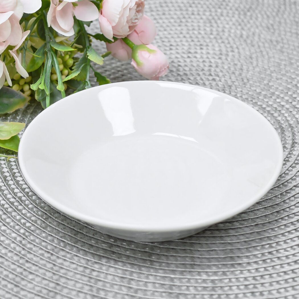 Блюдце фарфоровое 140мм, белое, серия "HoReCa", форма 582, гладкая поверхность, износостойкое