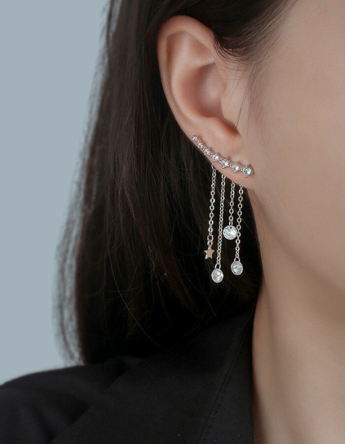 Серьги-трансформеры, кристалл