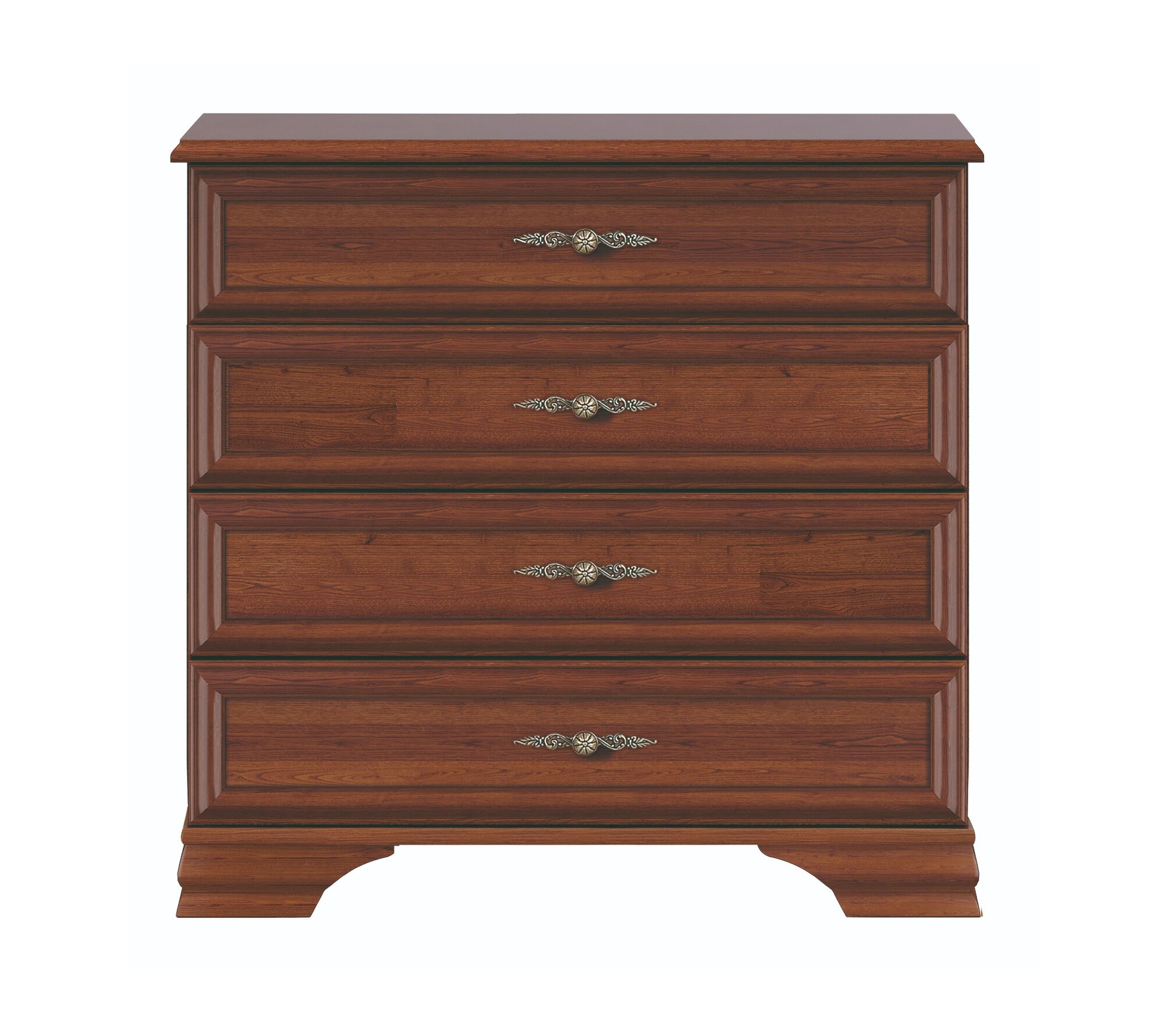 Комод БРВ Мебель KENTAKI S320-KOM4S Каштан Размеры: Высота 905мм Глубина 445мм Ширина 945мм