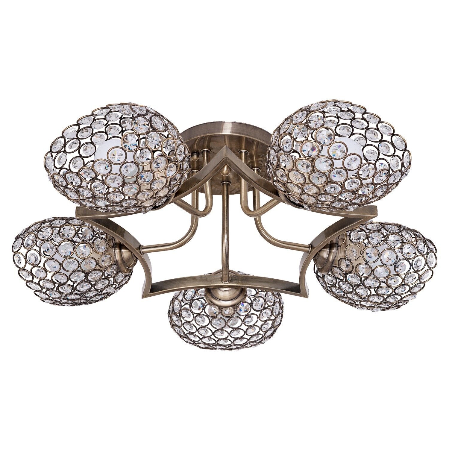 Потолочный светильник 50226/5AB BK+CL ЭкономСвет