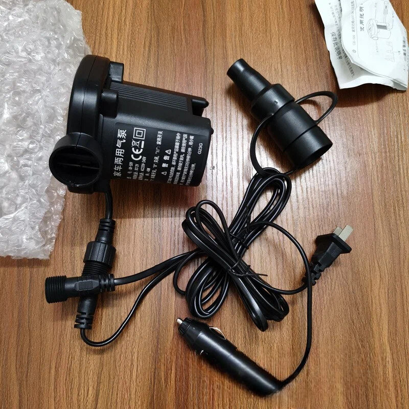 Электрический насос компрессор с насадками для дома и автомобиля