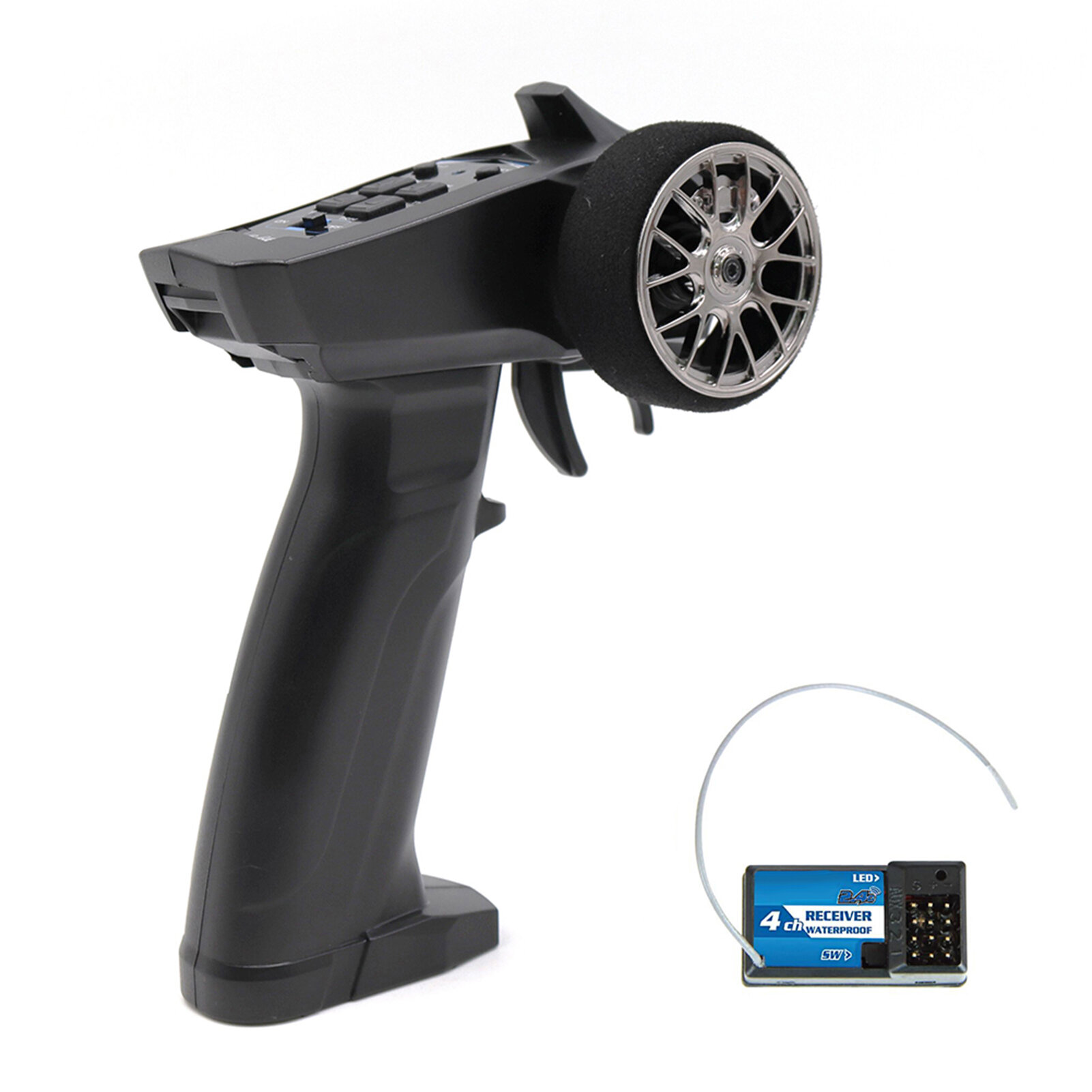 Беспроводной радиопередатчик Turbo Racing 2,4 ГГц 4-канальный 91803GVT для радиоуправляемых автомобилей, грузовиков и лодок.