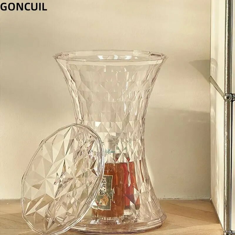 Табурет GONCUIL, прозрачный, прочный, долговечный, сборка простая