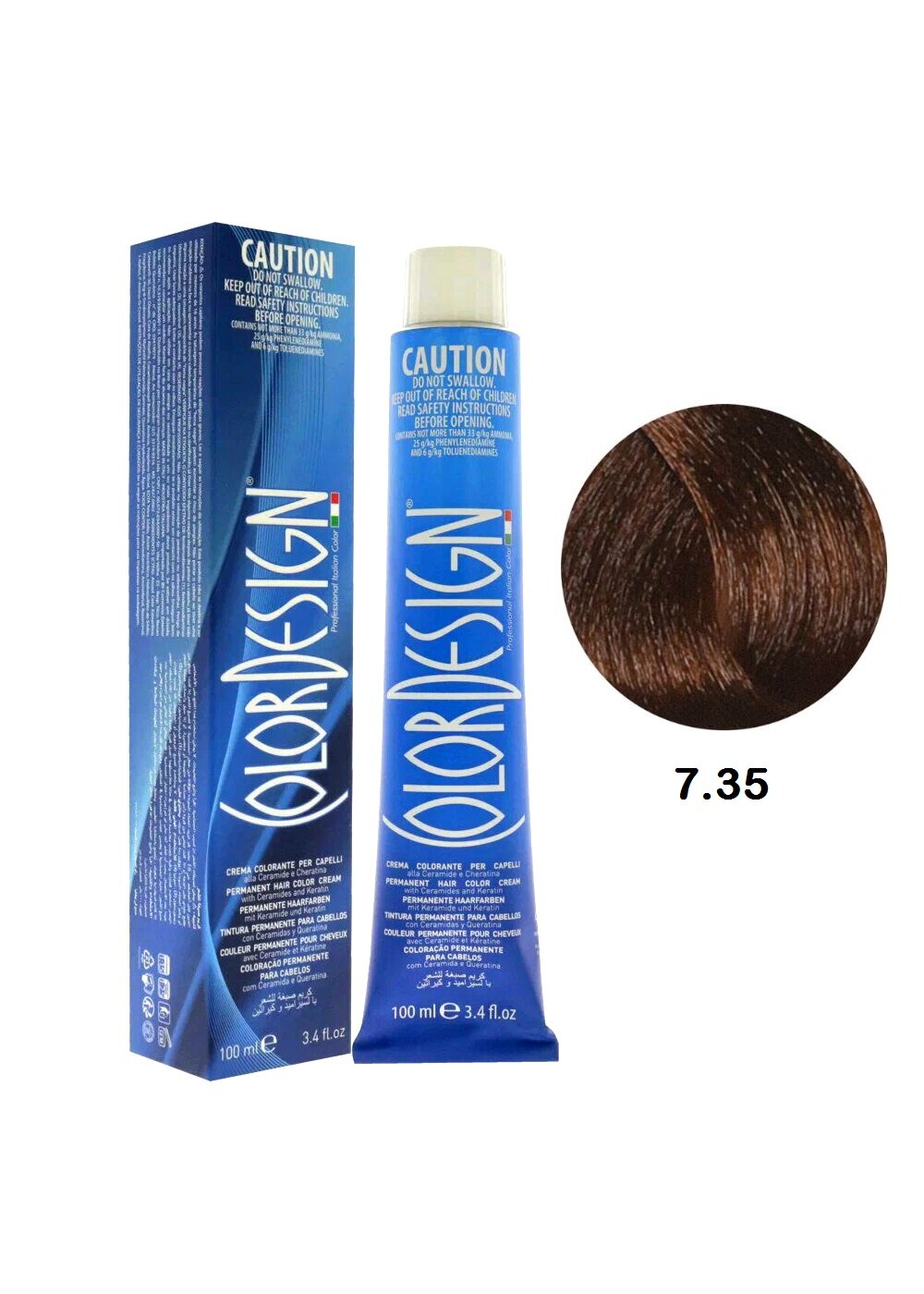 Colordesign Колор Дизайн Стойкая краска для волос 100 мл - Colordesign 7,35