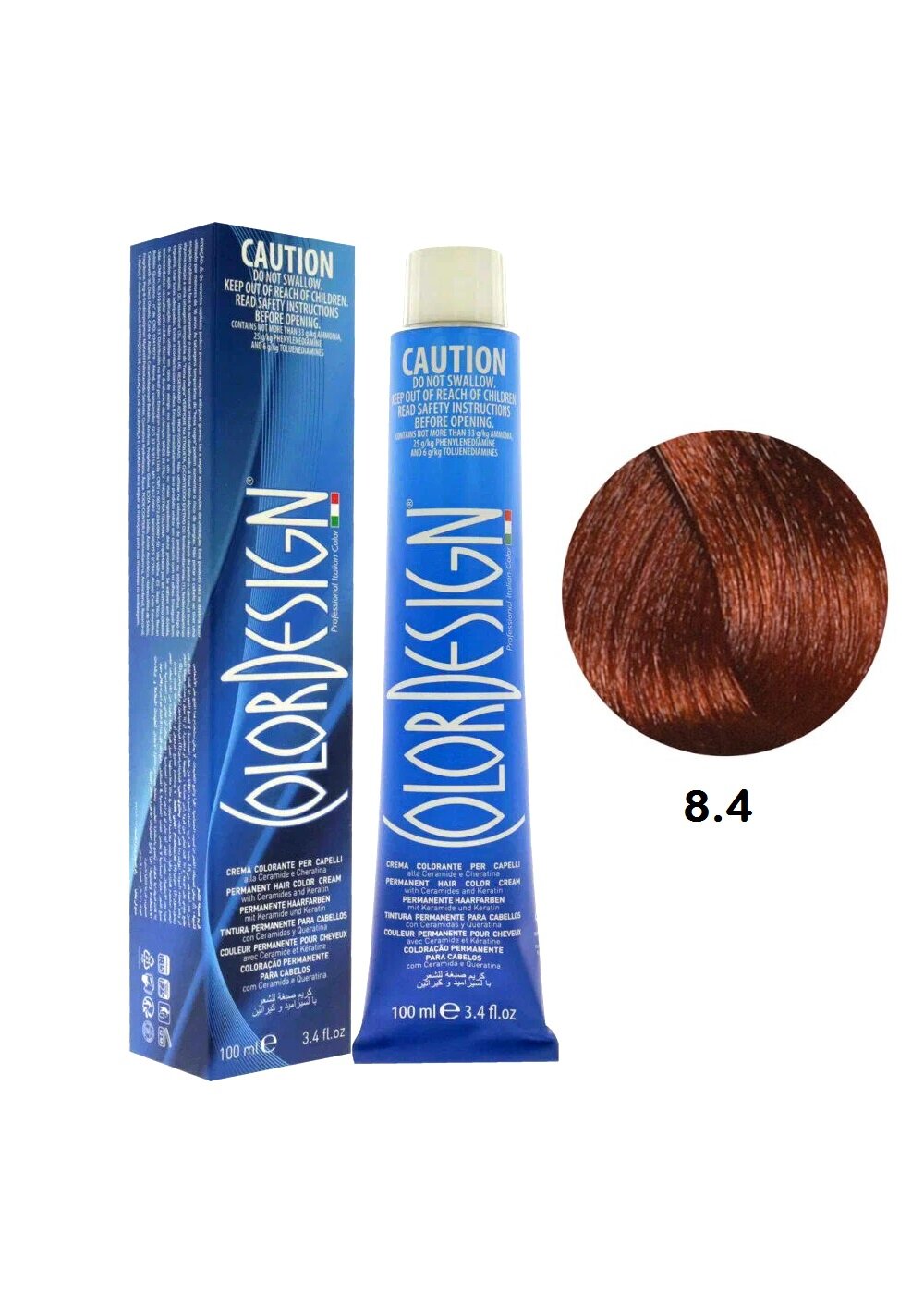 Colordesign Колор Дизайн Стойкая краска для волос 100 мл - Colordesign 8,4