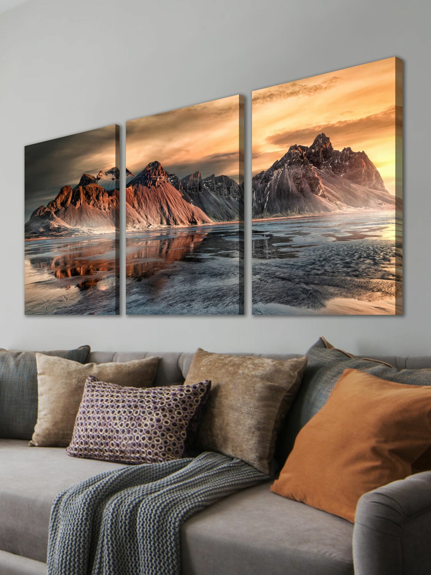 Картина на стену модульная "Тайный рассвет", 150 см х 70 см