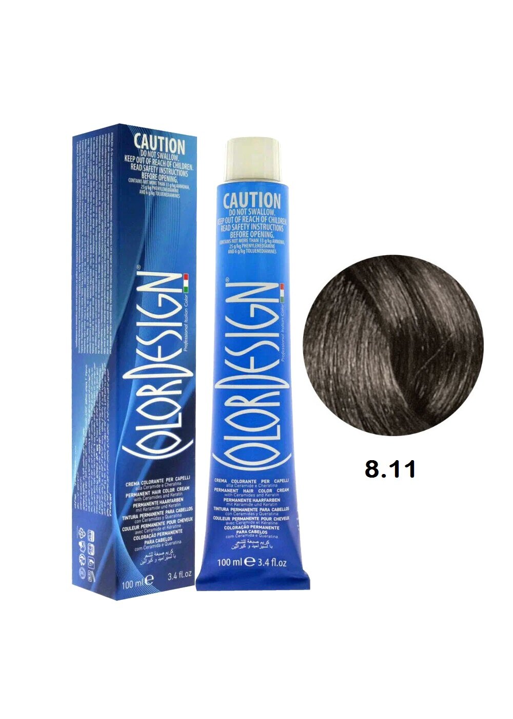 Colordesign Колор Дизайн Стойкая краска для волос 100 мл - Colordesign 8.11
