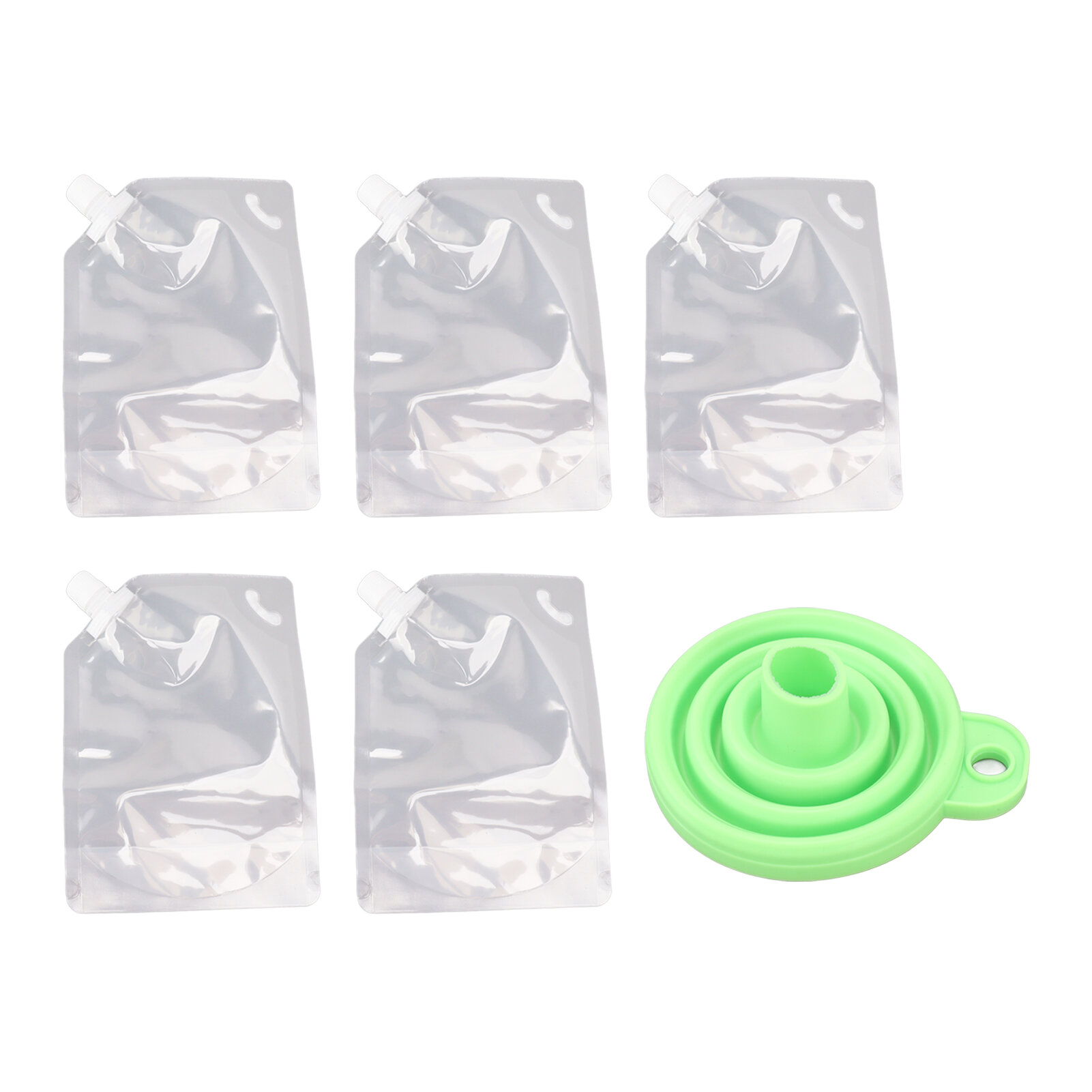 5Pcs Grain Sealed Storage Bag Reusable Transparent for Rice Cereals Flour Nuts 1kg