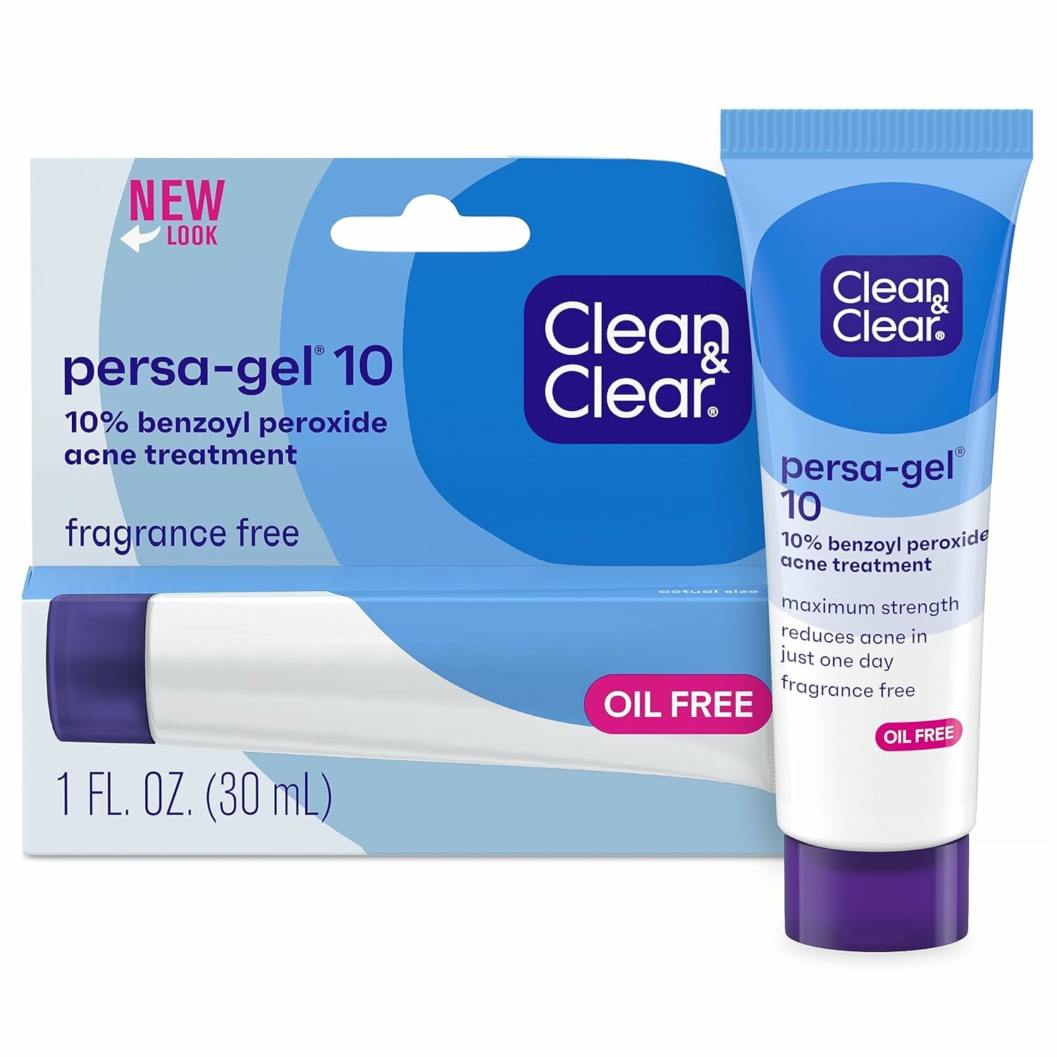 Clean & Clear Persa-Gel 10 Безмасляное средство для лечения угревой сыпи, максимальная концентрация 10% бензоилпероксида