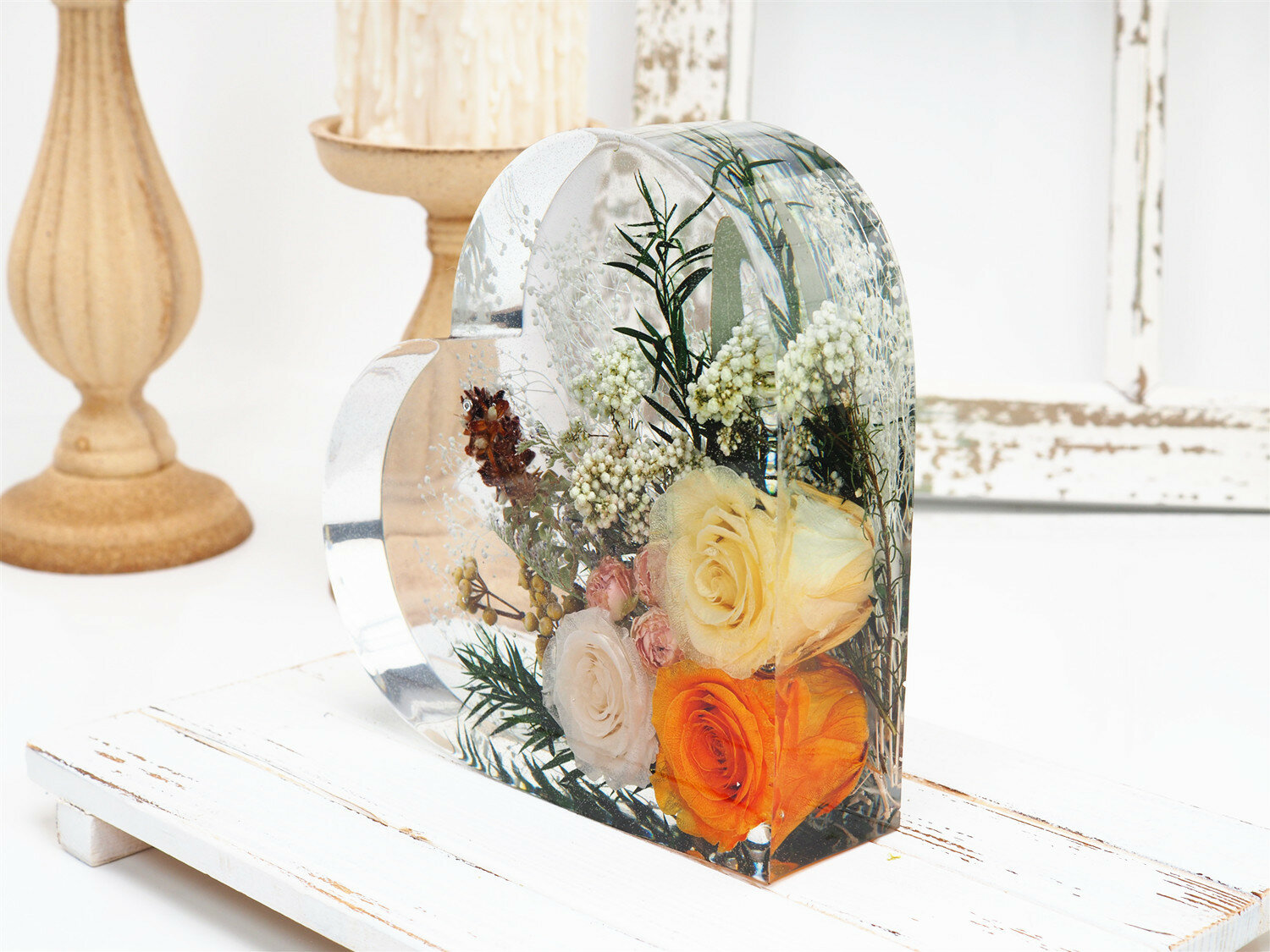 Большие силиконовые формы для смолы, формы в форме сердца, глубокие формы для эпоксидной смолы