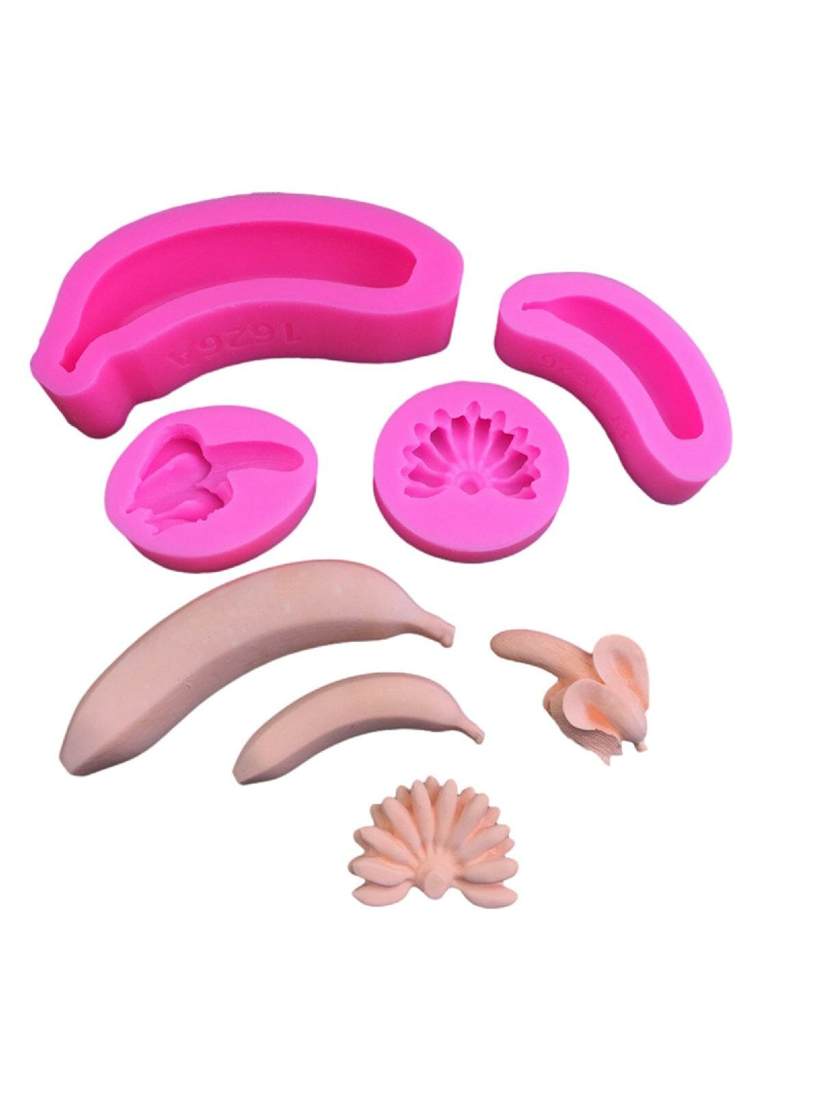 Формы для выпечки шоколада 3D Формы в форме банана Формы для выпечки и украшения Антипригарные