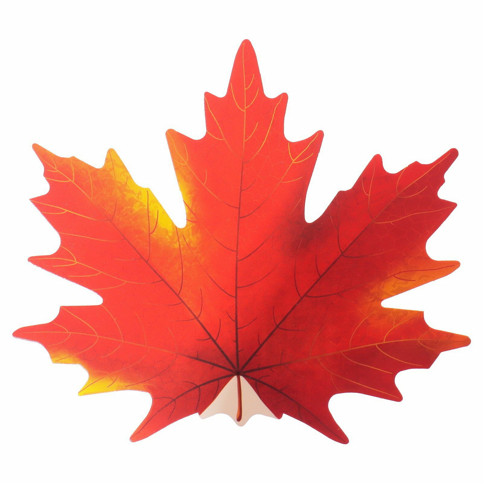 Плакат вырубной "Кленовый лист" красный цвет, 11х11 см, тематика праздника: универсальная тематика