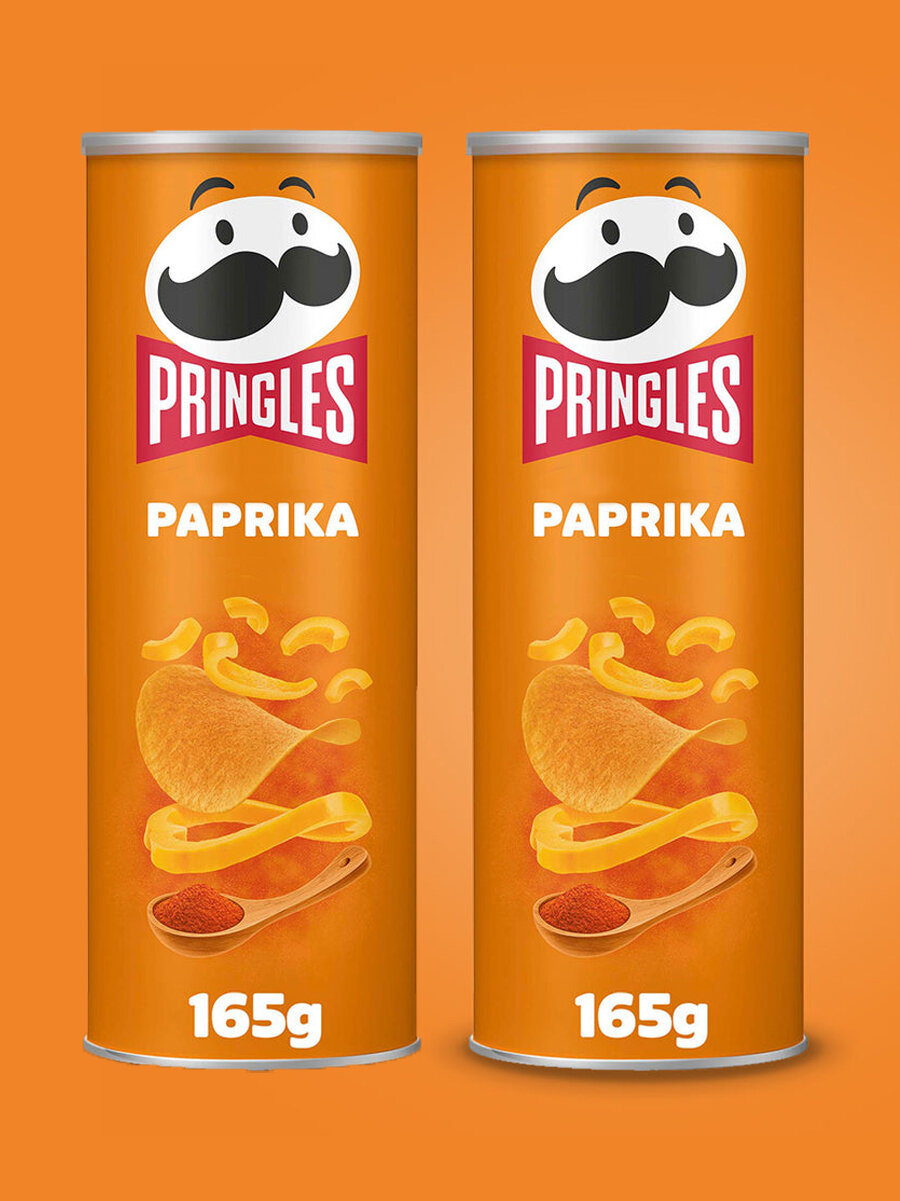 PRINGLES Картофельные чипсы Принглс - Паприка, 165г х 2шт. Бельгия