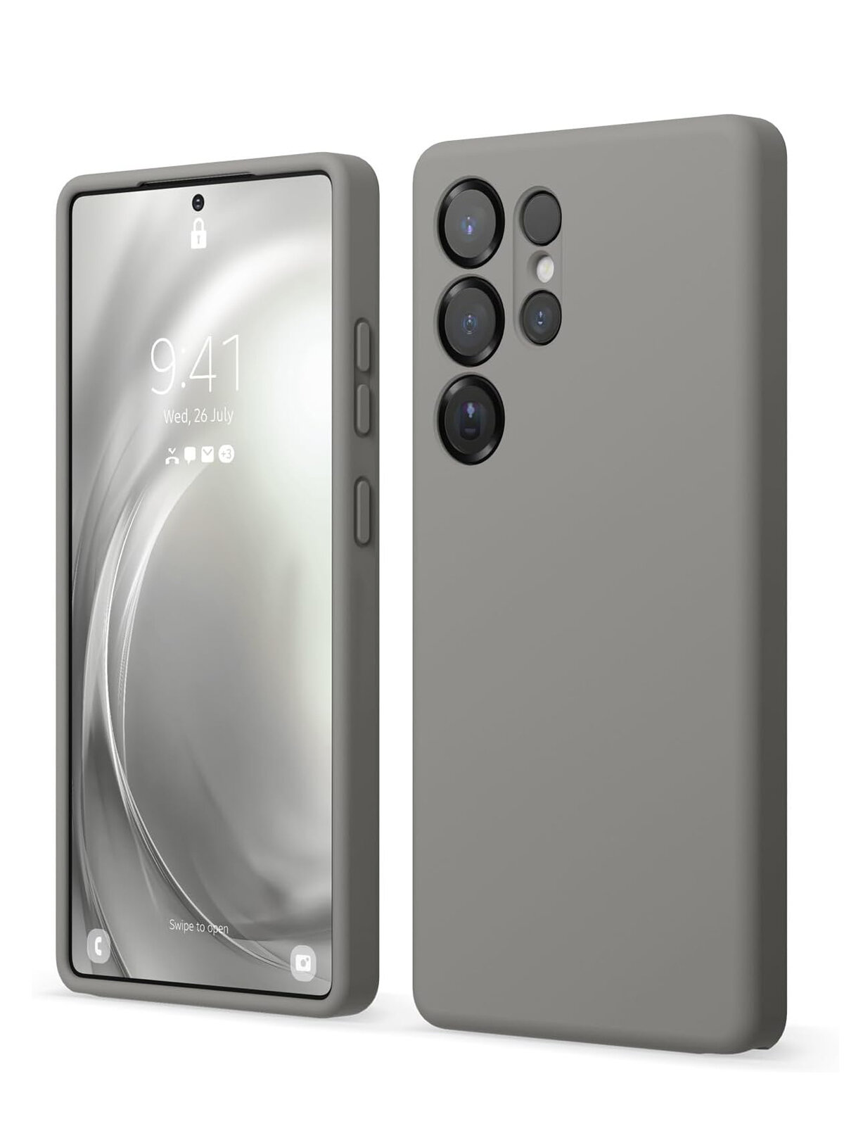 Чехол Elago на Samsung Galaxy S25 Ultra, силиконовый Liquid silicone с покрытием Soft touch, серый