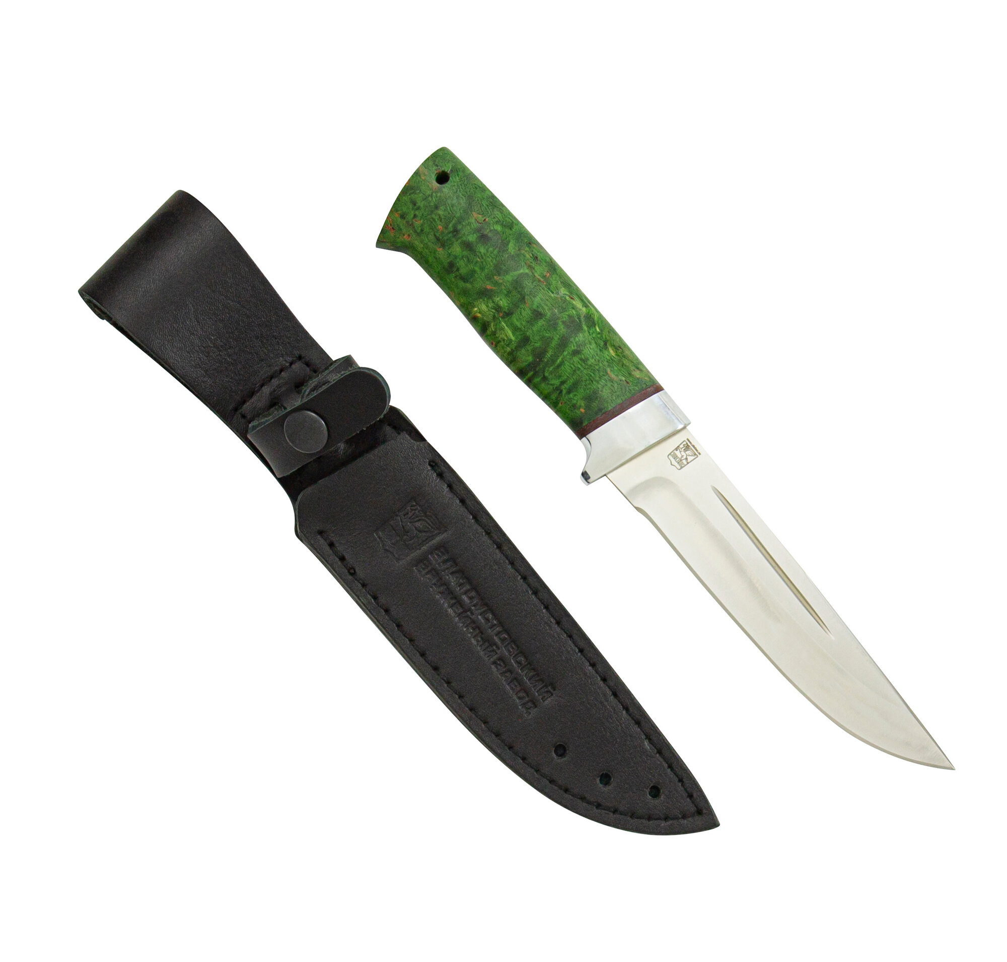 Нож "Бекас" (Elmax-криообработка, карельская берёза стабилизированная/ал.)