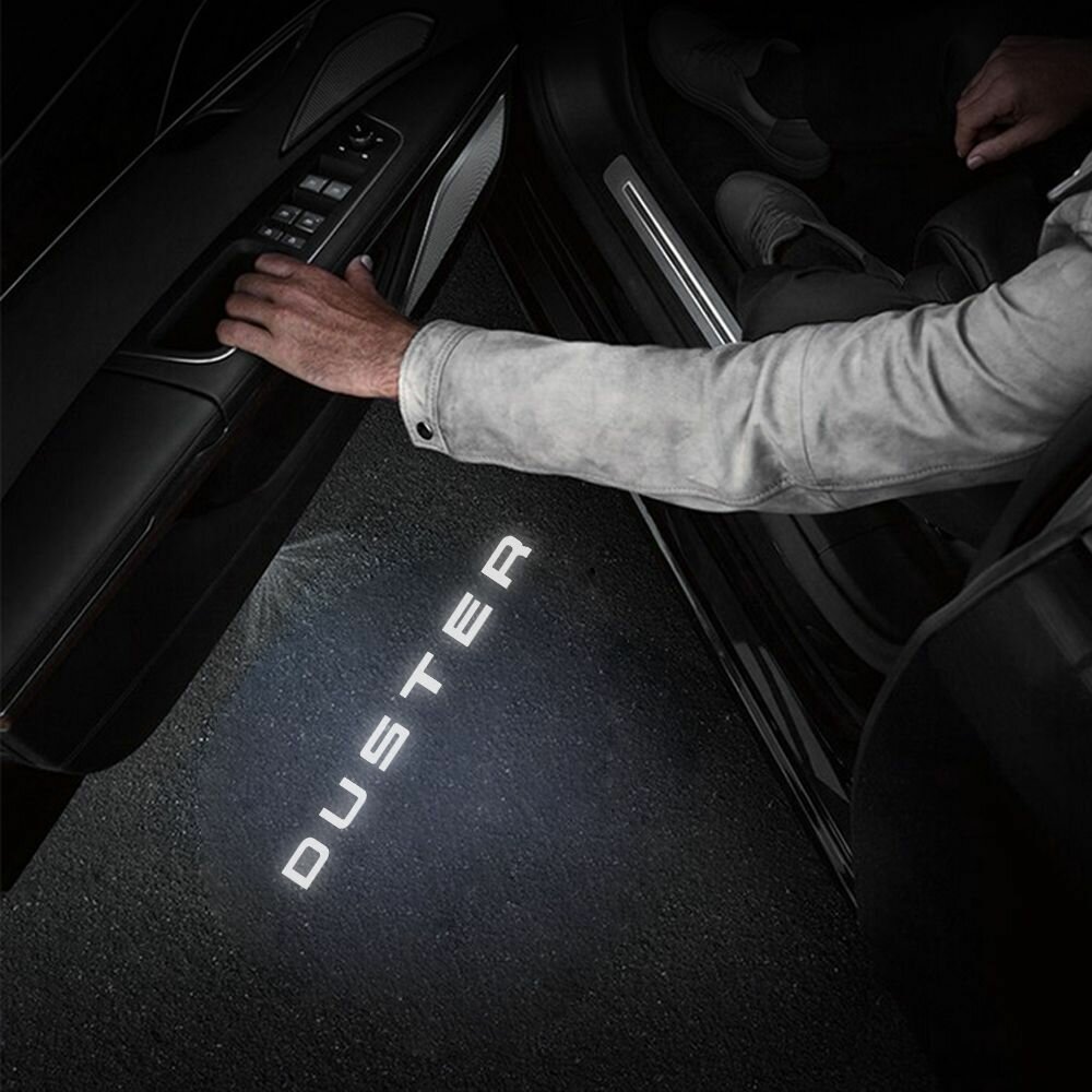 Проекция логотипа автомобиля 2 шт. арт. Renault Duster 2009 2010 2011 2012 2013 2014 2015 2016 2017 2018 2019 2020 2021 2022, Рено Дастер