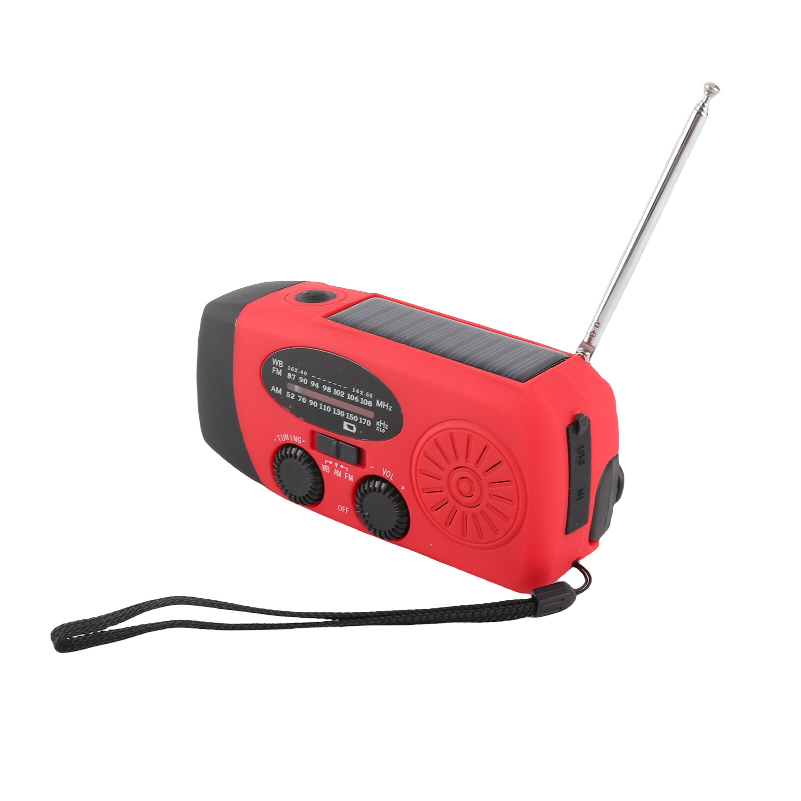 Аварийное радио с ручной и солнечной зарядкой, 2000 мАч, AM/FM, фонарик, лампа для чтения, Power Ban