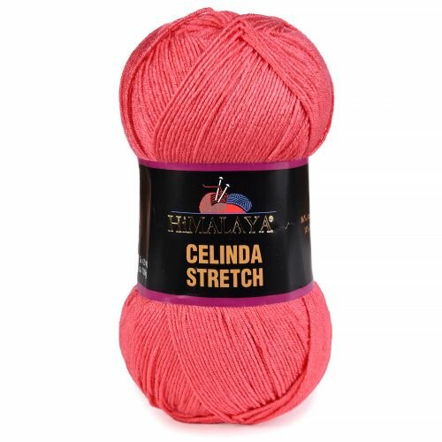 Пряжа Himalaya Celinda stretch 212-27 (2 мотка по 100г/430м) коралл