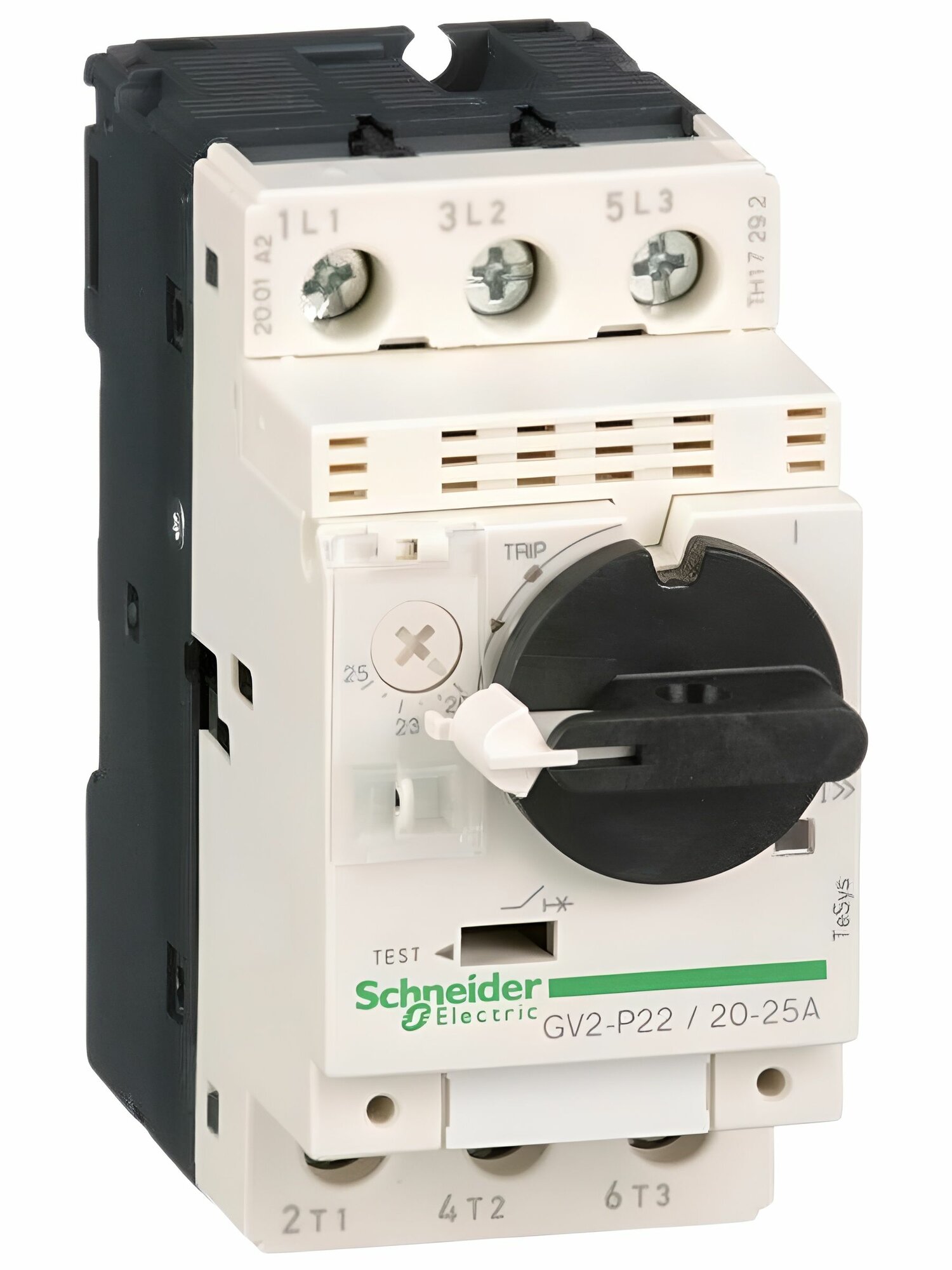 GV2P22 Schneider Electric, Силовой автомат для защиты двигателя. 20- 25А, 3п, Icu 50kA.