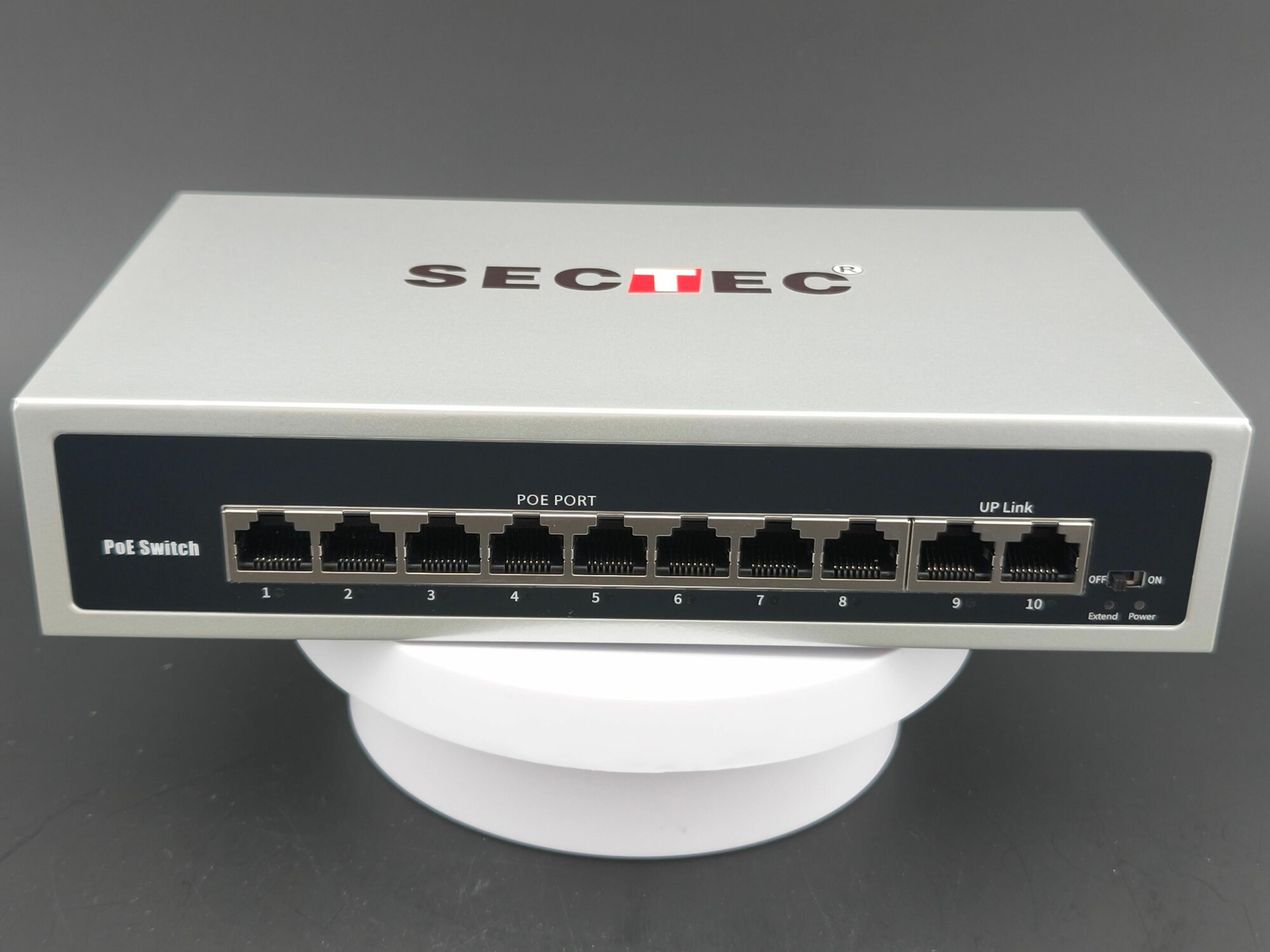 POE коммутатор 120W, 8+2 порта, IEEE 802.3af/at type A,10/100Mbps, SECTEC SG82-POE