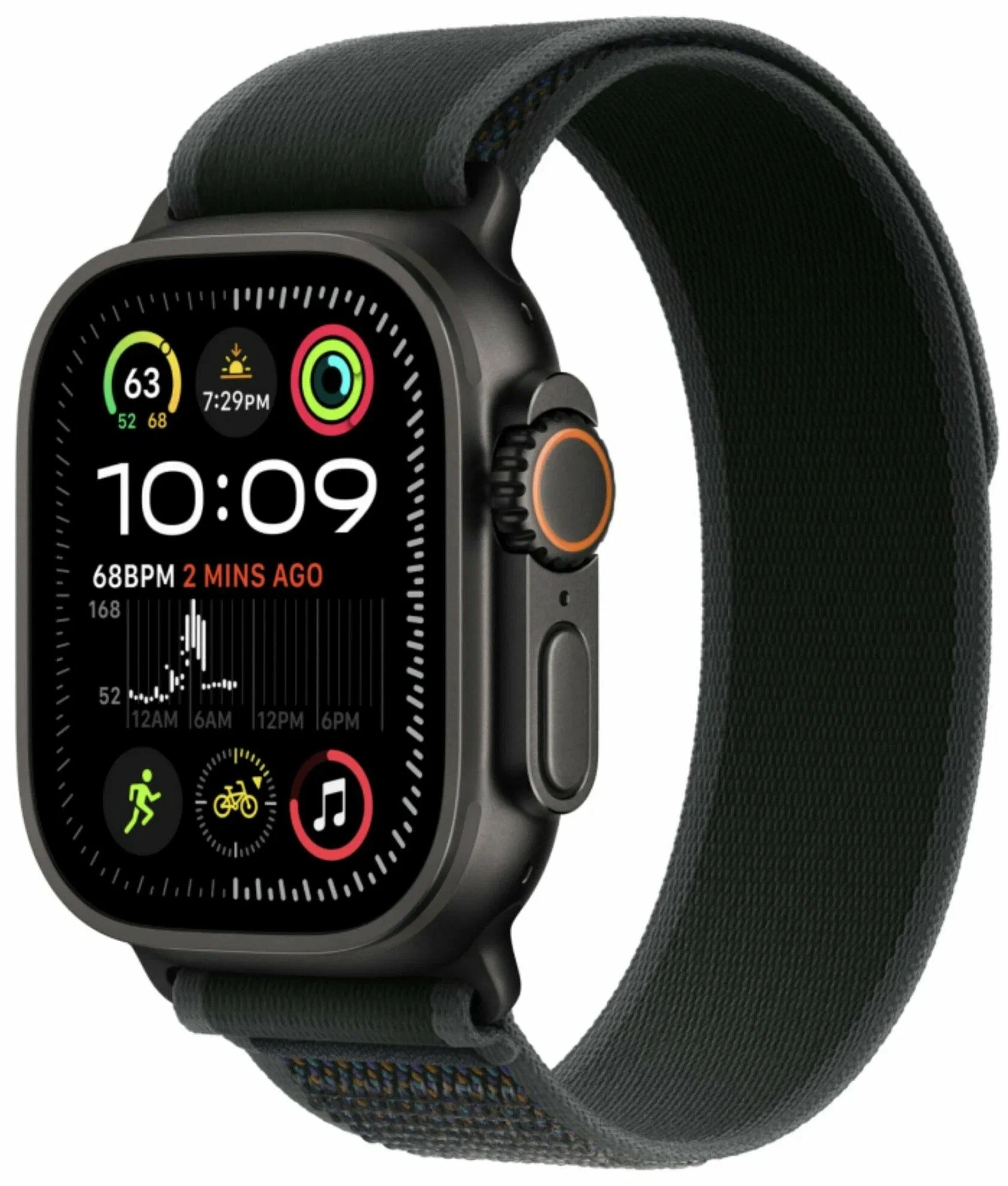 Умные часы Apple Watch Ultra 2 (2024) Black Titanium Black Trail Loop S/M MX4U3