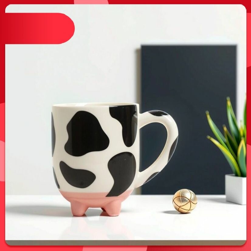 Эксклюзивная кружка 400 мл молочная корова