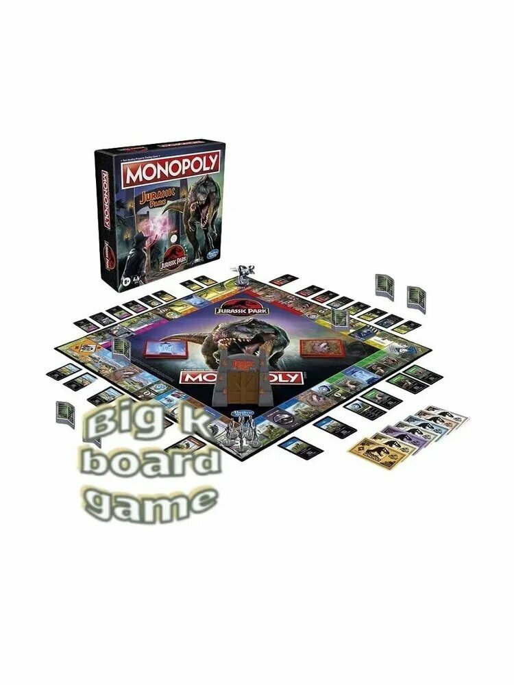 Hasbro Настольная игра с электронным озвучиванием "Монополия Парка Юрского периода", магнат недвижимости, выпущенная ограниченным тиражом.
