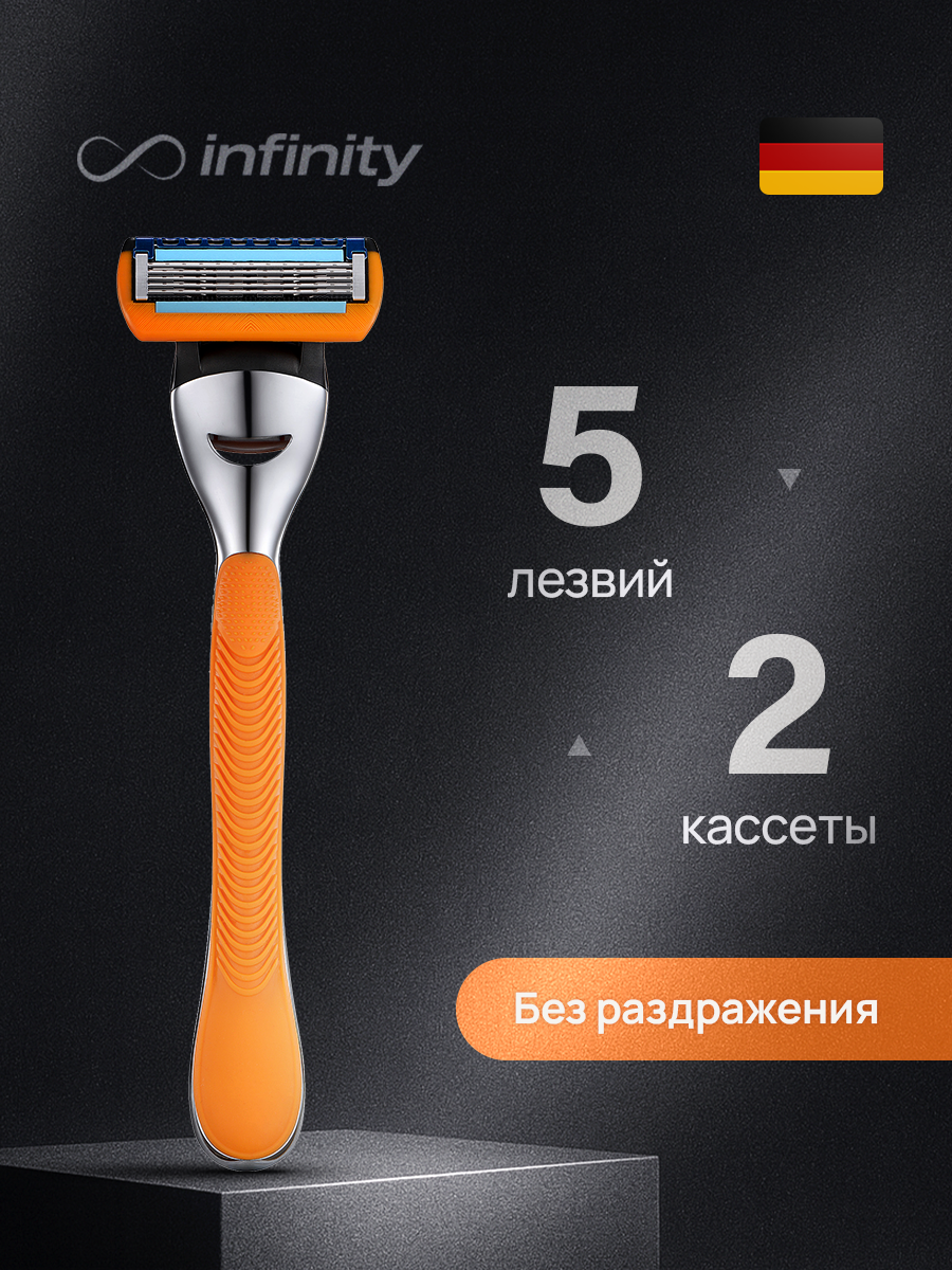Бритва мужская INFINITY PRO 5 станок со сменной кассетой, совместимой с GILLETTE