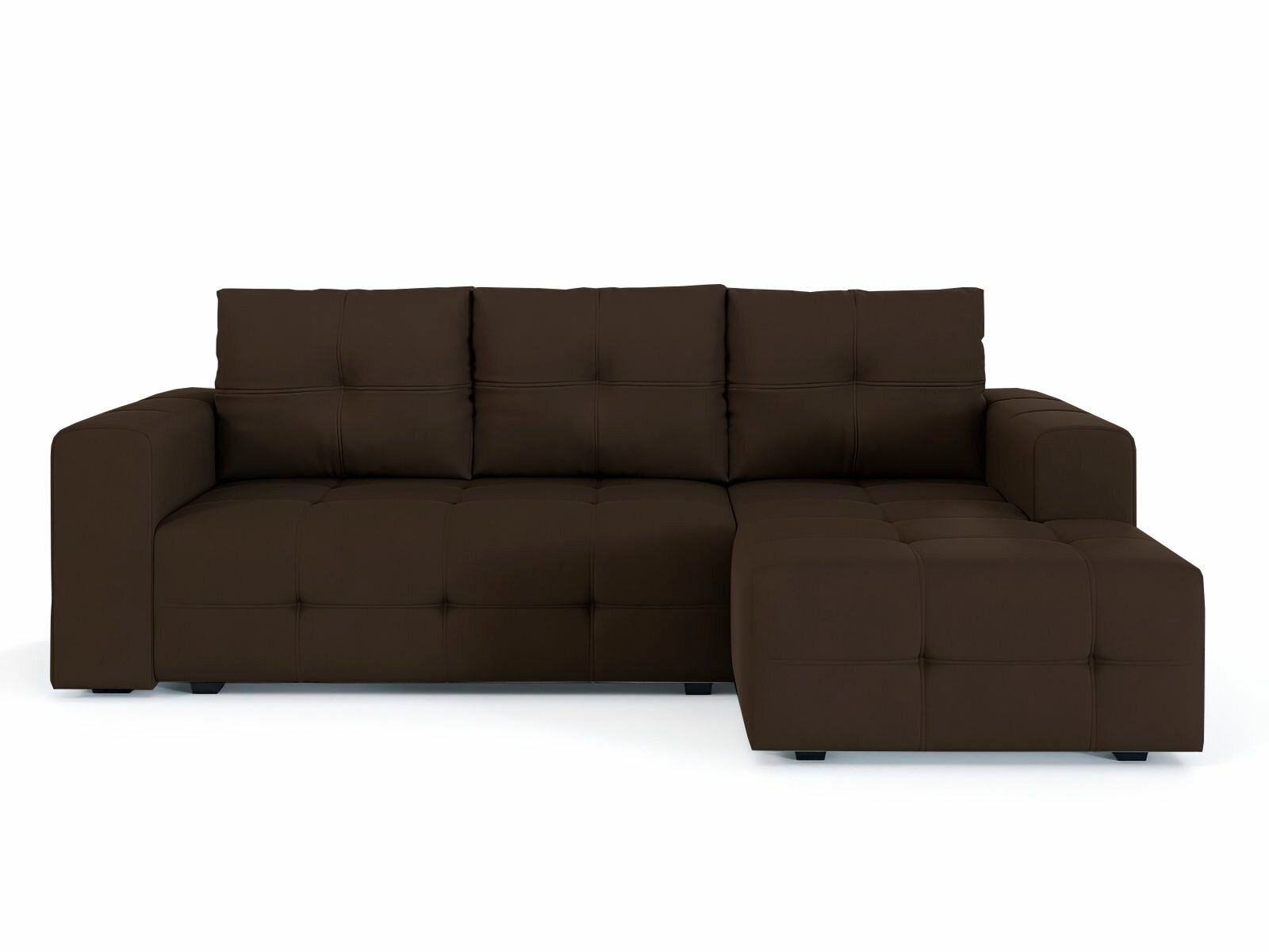 Угловой диван Прадо, еврокнижка, угол левый/правый, велюр Зара Браун 20