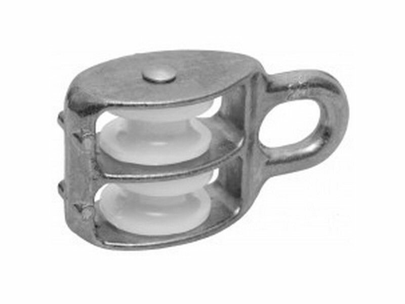 Блок двойной 7мм (1шт) 203,9кг шкив d 25мм/042440