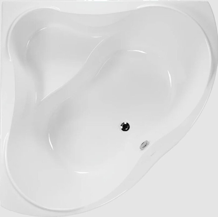 Акриловая ванна Vagnerplast Iris VPBA143IRI3X-04 без опоры 145x145 см, угловая, пристенная, белая, четверть круга, с сиденьем
