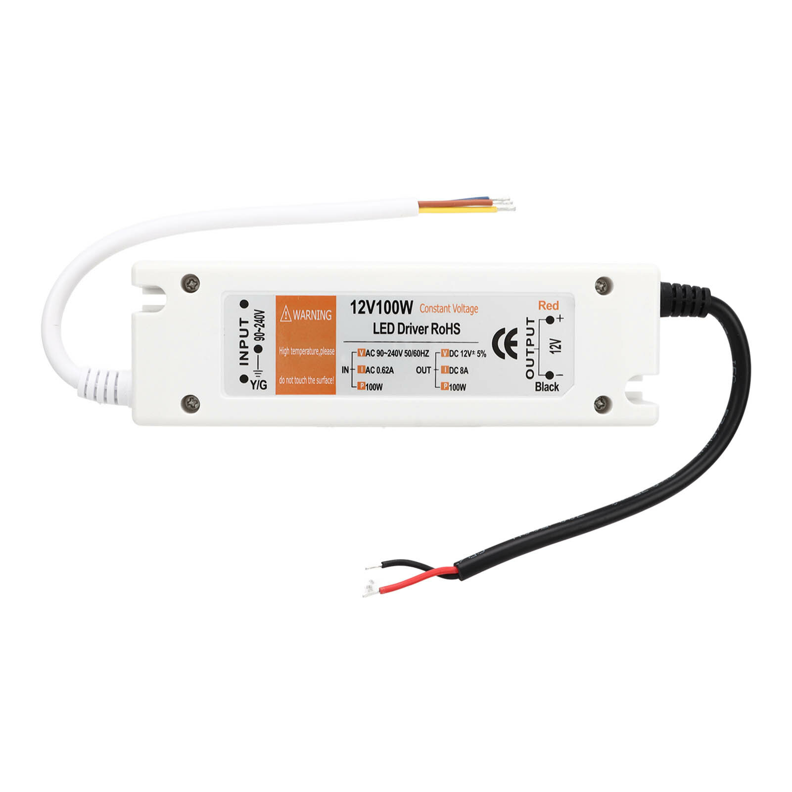 Блок питания 100W LED AC 90240V 0.62A DC 12V 8A защита от короткого замыкания адаптер для дома