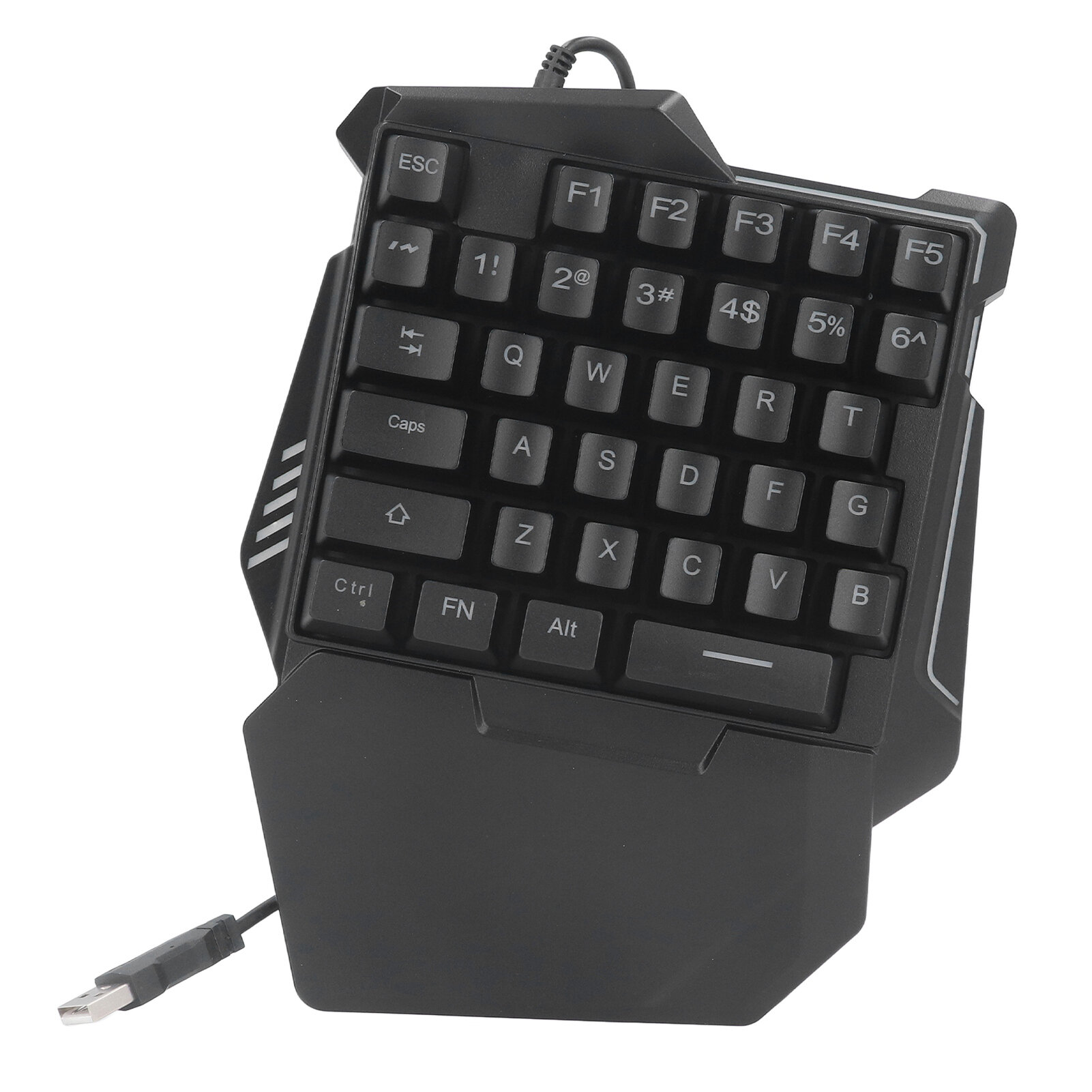 Одной рукой игровая клавиатура 35 клавиш rgb подсветка эргономичная портативная мини для дома офиса путешествий