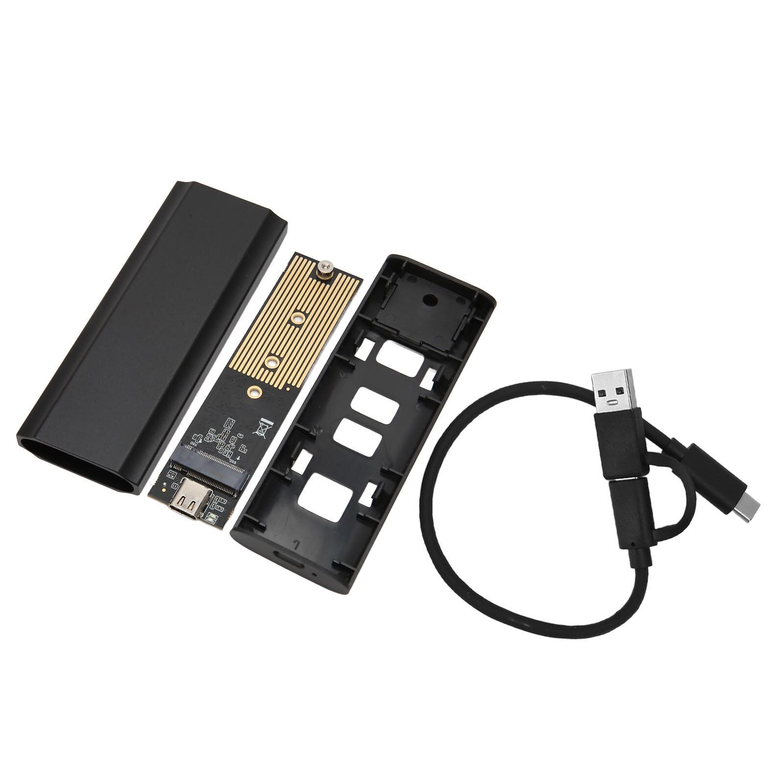 Внешний корпус m . 2 nvme sata ssd usb 3 . 2 gen2 type c 10 гбит с uasp для накопителей 2230 2242 2260 2280 черный без диска