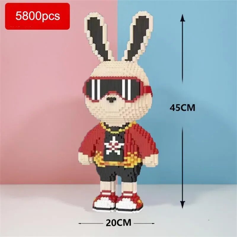 3D-конструктор Hairun, кролик в очках, 5800 деталей, Цвет: B