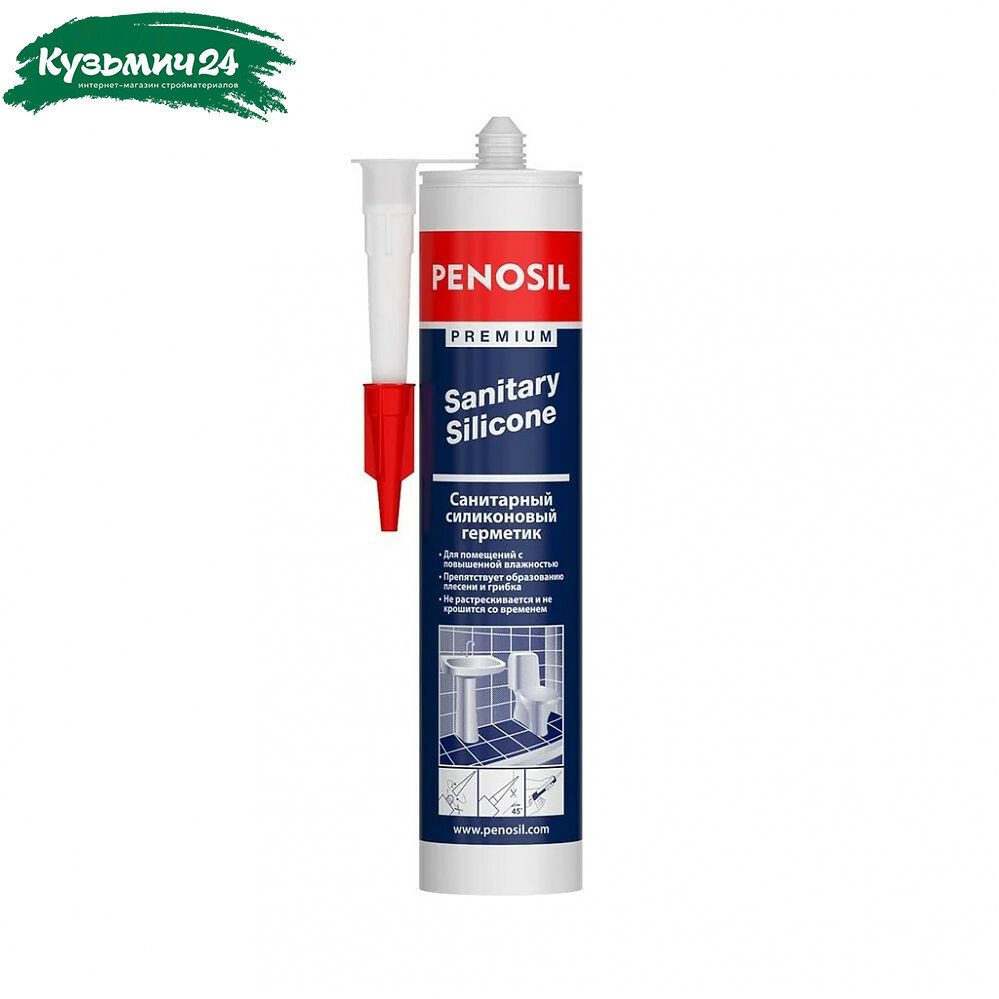 Герметик силиконовый Penosil Premium, универсал, для внутренних и наружных работ, белый, 280 мл