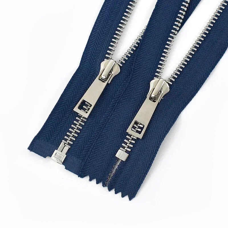Meetee металлические швейные молнии 2/5 шт, 15-80 см Синий, No5-2Pcs, NavyBlue, CloseEnd-15cm