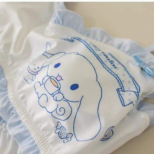 Комплект женского нижнего белья Miniso Cute Cinnamon Dog Kuromi, 2 предмета, милый комплект нижнего белья Y2K, милый комплект нижнего белья Melody Sweet, бюстгальтер и трусики для студентов, подарок