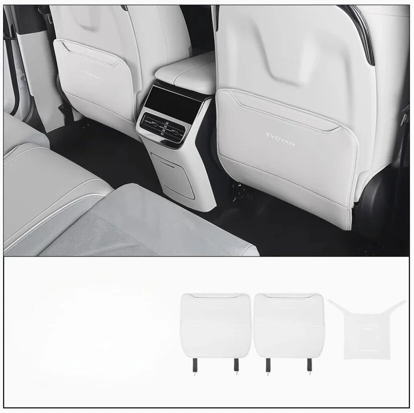 Для Voyah Free 318 2025 кожаный противоударный коврик для автомобиля, водонепроницаемый защитный чехол для спинки сиденья, грязевые аксессуары для интерьера, 4 шт. B