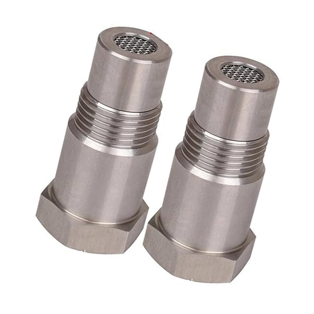 Металлический адаптер кислородного датчика, универсальная установка, быстрая установка, оптимизация контроля выбросов, 2 шт.
