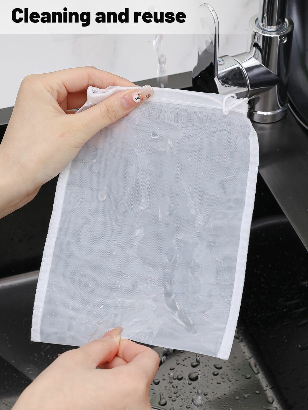 Кухонные нейлоновые фильтр-мешки, сетка для соевого молока и вина, 2 шт.
