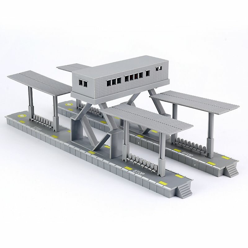 Железнодорожная диорама с элементами для сборки, уникальный дизайн, идеальна для развития фантазии
