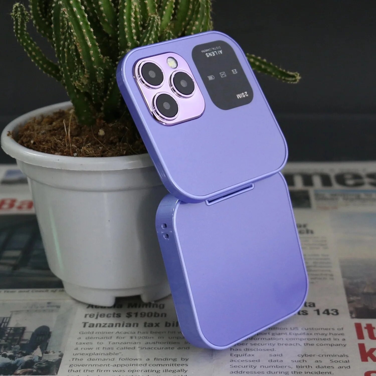 Mini Flip Kids Phone Pocket-Size Senior Phone Portable Cute Magic Voice Push Button Dual SIM Blacklist Clamshell Lady's Phone