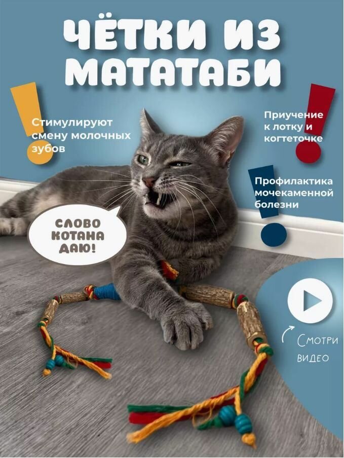 Игрушка для кошек палочки мататаби для зубов Кусалка