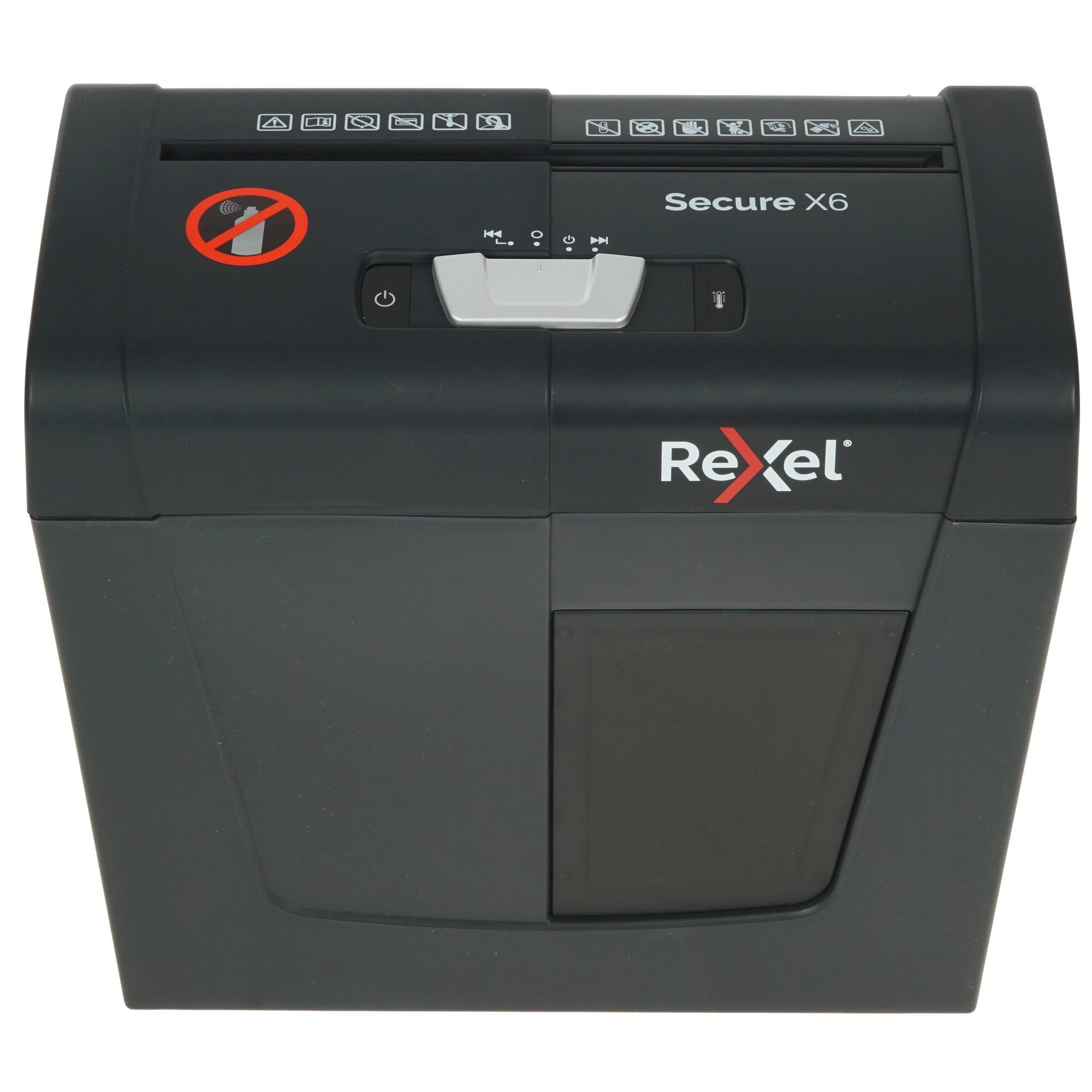 Уничтожитель бумаг шредер Rexel Secure X6 EU, черный, 10 л, 6 листов