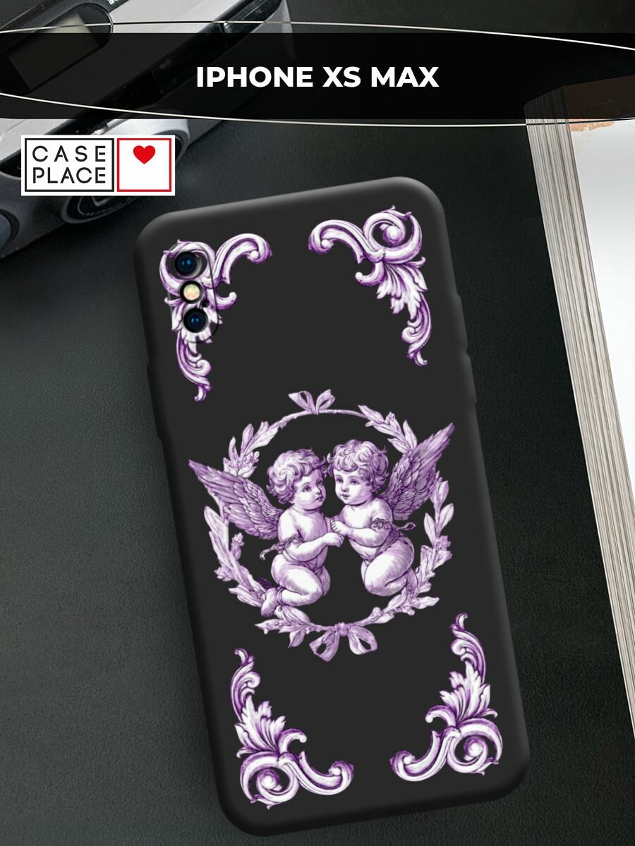 Чехол на Apple iPhone XS Max / Айфон XS Max с принтом Фреска два купидона 2
