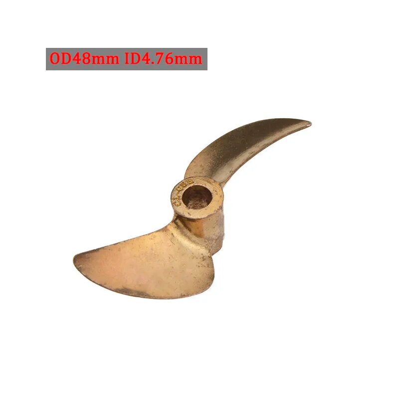 Медные пропеллеры для лодки с радиоуправлением 2 лопасти OD42/48/76 мм 1pc OD48mm ID4.76mm