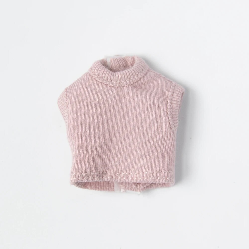 Розовый вязаный жилет для кукол Blyth XiDonDon