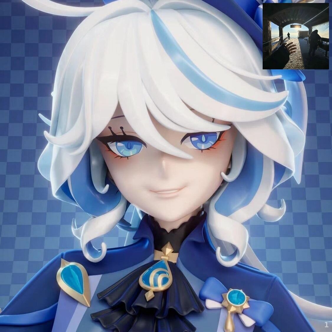 Эксклюзивная коллекционная модель Фурины, Гидро Архонта из Genshin Impact, с детализированной анимацией танца грешника и официальной лицензией, оснащена функцией подсветки