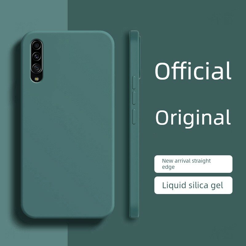 Жидкосиликоновый чехол для Samsung Galaxy A90 5G - Одиночный, Темно-зеленый